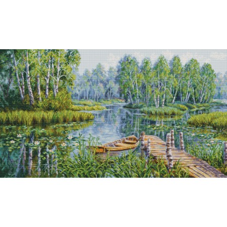 BU5012 - Beržai ežero pakraštyje (Birches at the edge of the lake ...